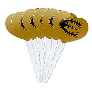 Emporia State University Primary Logo Heart Love Cupcake Picks Toppers Decoration Set of 6