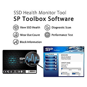 Silicon Power SSD 1TB 3D NAND A55 SLC Cache Performance Boost 2.5 inch SATA III 7mm (0.28") Internal Solid State Drive