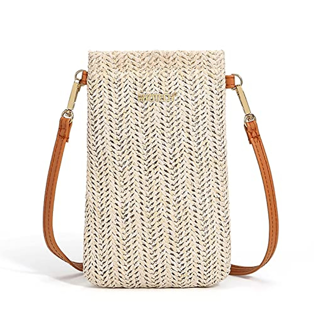 MTOTECH Women Small Straw Woven Crossbody Bag Mini Summer Beach Wallet Cell Phone Purse Travel Vacation Shoulder Bags