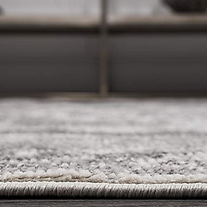 JONATHAN Y MDP403E-28 Rosalia Cottage Medallion Indoor Area-Rug Vintage Bohemian Easy-Cleaning Bedroom Kitchen Living Room Non Shedding, 2 ft x 8 ft, Gray/Dark Gray