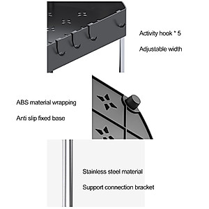 Libcflcc Kitchen Storage Rack Under Sink Organizer Double Layer Modern Multi-Functional Strong Load Bearing Countertop Bathroom Kitchen Cabinet Organizer Holder Multi-Functional Storage Rack Black