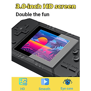 Fadist Handheld Game Console, Retro Mini Game Console with 520 Classic Games, 3.0 inch Screen, Rechargeable Battery, Portable Games Console, Support TV, Ideal Gift for Kids, Adult, Friend, Lover