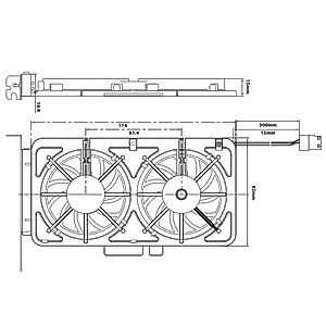 Vantec SP-FC70-BL Spectrum System Fan Card with Dual Adjustable 70mm UV LED Fans (Blue), 195x92x20mm