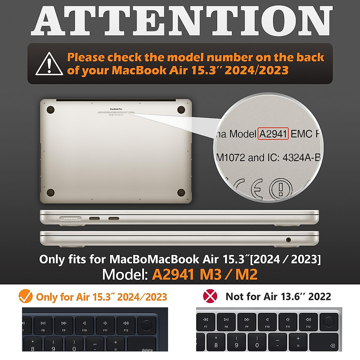 SEYMAC stock MacBook Air 15 inch Case 2024/2023 Release A3114/A2941 M3/M2 Chip, Shock-Absorbing Protection Case with Folding Stand &Mouse Pad/Bag for MacBook Air 15” A3114/A2941 M3/M2 Chip (Blue)