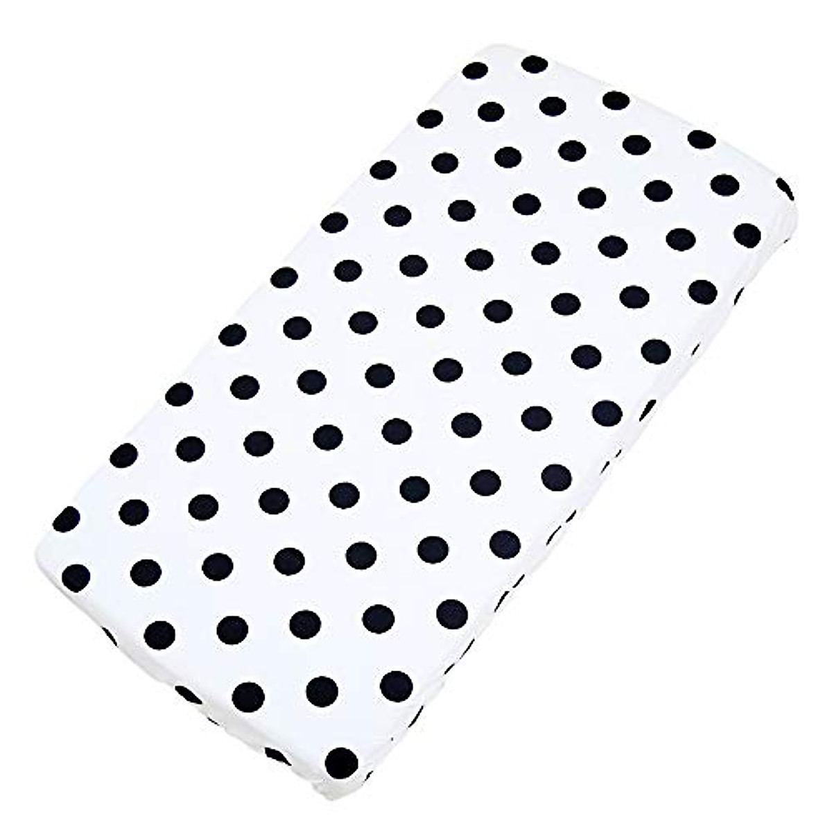 Lovepreciousbaby Dot Print Fitted Crib Sheet, 100% Cotton Baby Crib Sheets for Standard Crib Mattress- Black Dots Pattern