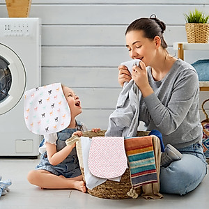 Little Tots Burp Cloths 100% Cotton Baby Burp Set, Absorbent & Soft Burping Cloth Newborn Towel for Newborns & Babies Boys & Girls Unisex 5 Pack (Full of Love)