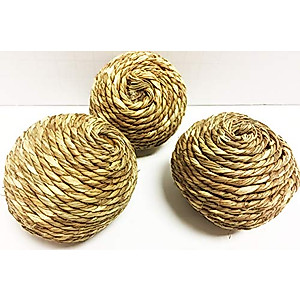 Bonka Bird Toys 1272 Seagrass Rope Ball 3 Pack Bird Toy Parrot Foraging Foot Craft Part Talon