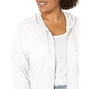 Hanes womens Slub Jersey fashion hoodies, White, Large US