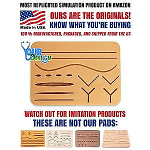 Large 3-Layer Suture Pad w/Wounds (7x5") – Handmade in Brooklyn, USA