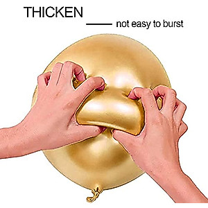 Black Gold Balloons Garland Kit - 120Pcs Black Metallic Gold Confetti Latex Balloons Arch Kit for Weddings, Birthday Party, Graduation Baby Showers, Anniversaries