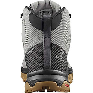 Salomon Outline Mid Gore-TEX Hiking Boots for Men, Frost Gray/Black/Alloy, 10.5