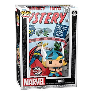 Funko The Amazing Spider-Man Black Suit Pop! in Comic Book Display Case - Limited Edition Exclusive (Mighty Thor Comic #08)