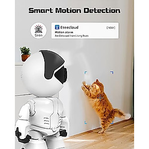 Indoor Camera,Wireless Security Camera, IP Camera 2K, WiFi Home Indoor Camera, Pet Camera with Phone App,Smart Pan Tilt 2.4GHz with IR Night Vision, Siren,Motion Detection for Baby and Pet (2K-White)