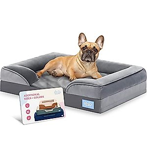 Orthopedic Sofa Dog Bed - Ultra Comfortable Dog Beds for Medium Dogs - Breathable & Waterproof Pet Bed- Egg Foam Sofa Bed with Extra Head and Neck Support - Removable Washable Cover & Nonslip Bottom
