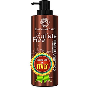 Moroccan Argan Oil Shampoo - Sulfate Free, Anti Frizz Hydrating Thickening Care for Women and Men - Deep Moisturizing Treatment for Color Treated, Curly, Frizzy, Damaged and Dry Hair