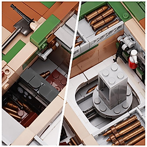 MISINI 100244 Technik Panzer Tank ，WWII-Militärpanzer Building Set，Tiger I Heavy Duty Tank，Military Construction Model Toy for Teen Gift Giving 2276pcs