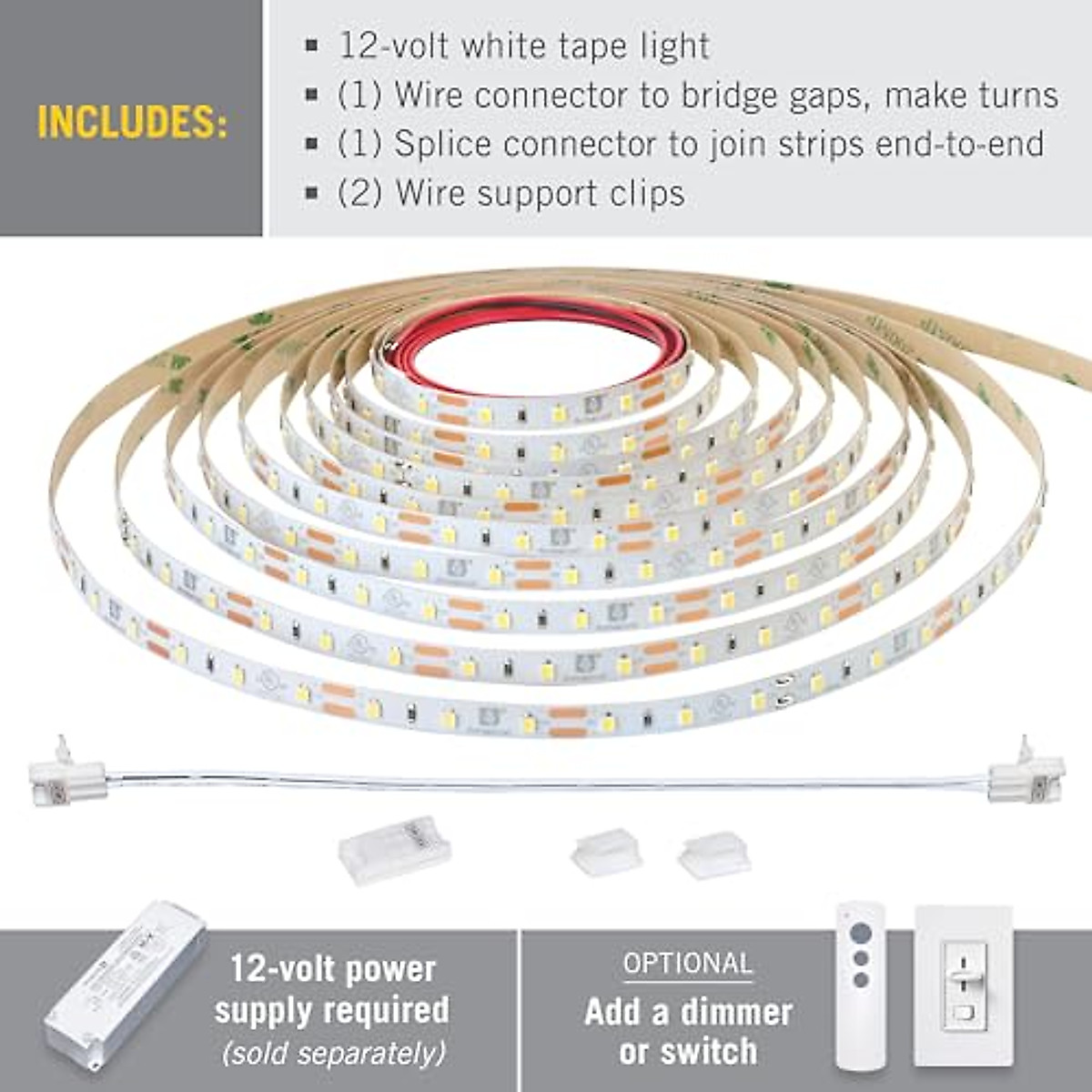 Armacost Lighting 152230 RibbonFlex Pro Series 60 LED Lights Strip, 16.4 ft, 4000K,