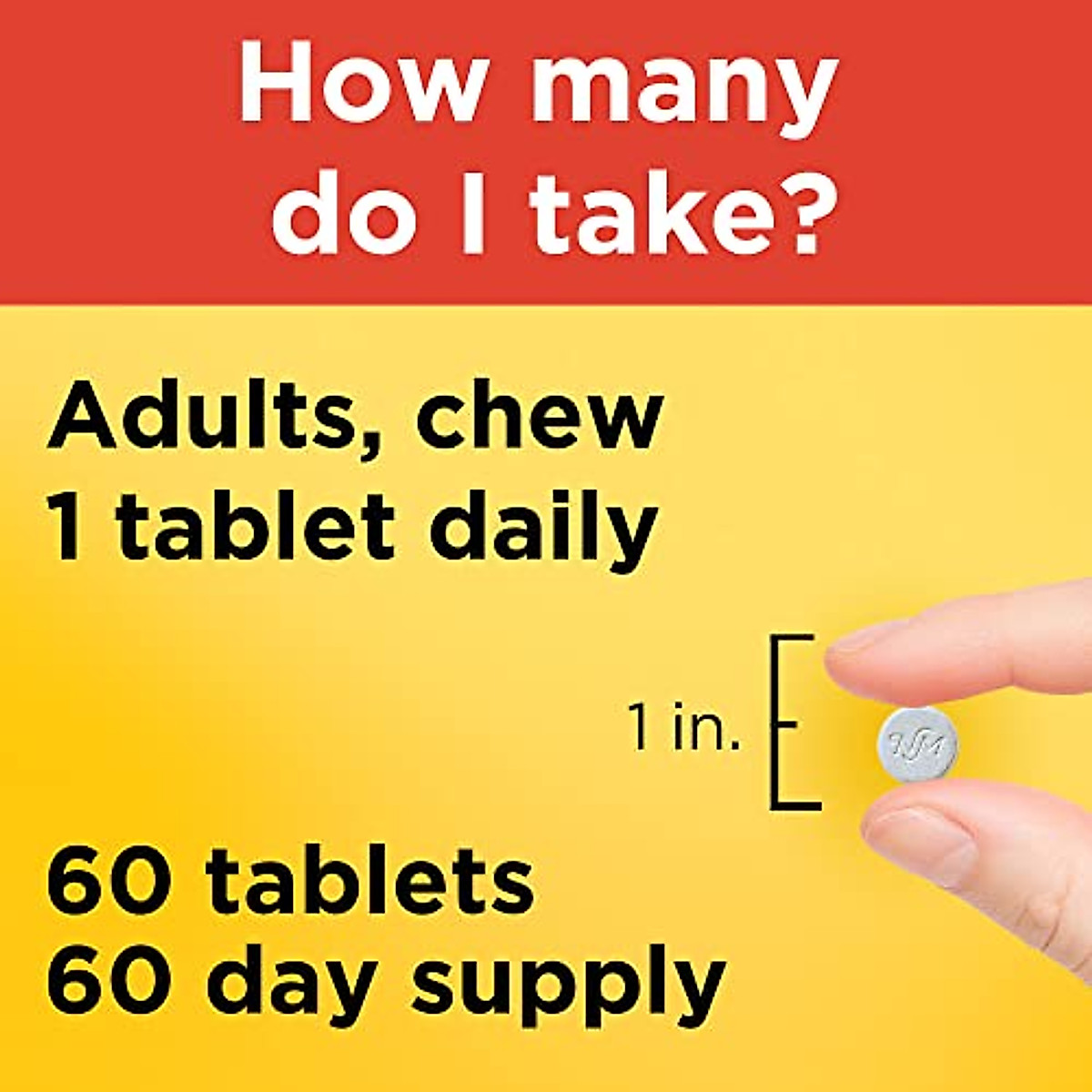 Nature Made Chewable Vitamin C 500 mg, Dietary Supplement for Immune Support, 60 Tablets, 60 Day Supply