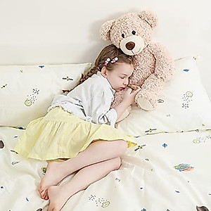 Tezituor Brown Beige Teddy Bear Stuffed Animal - 24 inches Teddy Bear Plush Toy for Boys and Girls