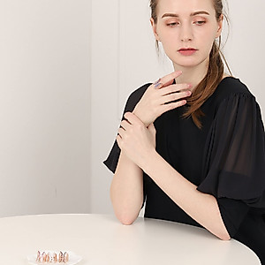 Cute Angel Wings Ring Sapphire Color Cubic Zirconia Rings Royal Blue, Rose Gold Plated, Nickel Free Rings for Lovely Women (No. 7G - Angel's Wings Royal Blue)