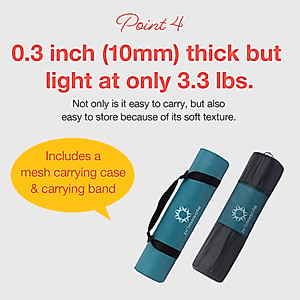 Primasole Yoga Mat Eco-Friendly Material 1/2"(10mm) Non-Slip Yoga Pilates Fitness at Home & Gym Twin Color Jango Green/Black PSS91NH075A