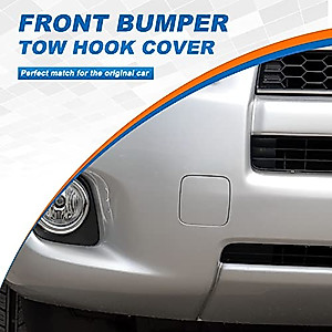 Front Bumper Tow Hook Cover Towing Eye Cap Fit for Toyota RAV4 2009 2010 2011 2012 53286-0R020 53285-0R020 (White, Right Passenger Side) Xinpinsai