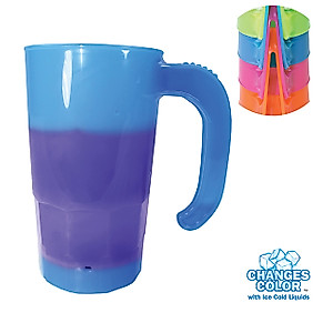 AAkron 20oz. Color Changing Stackable Beer Stein, Top Shelf dishwasher safe, BPA Free – set of 12 (Colors may vary)