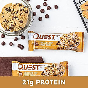 Quest Protein Bar Chocolate Chip Cookie Dough, 2.12 Ounce