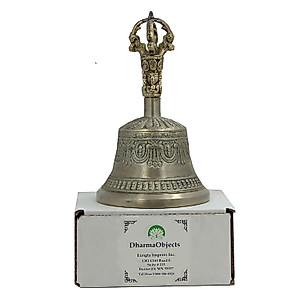 DharmaObjects Large Tibetan Meditation BELL and DORJE Set