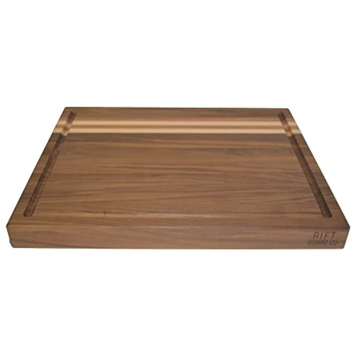 Rift Board Co - "Sunrise" - Solid Walnut, Cherry, and Maple with Juice Groove - Thick Cutting Board. 100% MADE IN USA (18" x 14" 1.5")