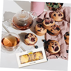 MUSISALY 25pcs Boxes Window Egg Tart Box Mini Cake Boxes Mini Muffins Window Box Bracket Gift Boxes with Lids for Presents Individual Cake Carrier Egg Tart Gift Packaging Box Cupcake Box
