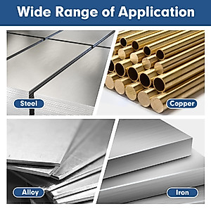 YOSIGHT 13Pcs Upgrade Heavy Duty Carbide Hole Saw Kit - Metal Steel Hole Saw Drill Bits TCT Hole Cutter with 1Pc Center Drill 2Pcs L-Wrench - Hole Saw Set for Metal, Steel, Iron, Alloy, Copper