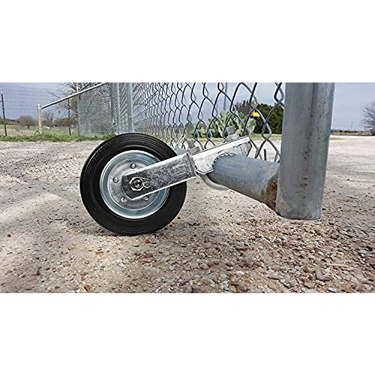 Mofeez Gate Wheel for Metal Swing Gate with 1-5/8" Thru 2" Gate Frames, Gate Support Wheel for Chain Link Fence, Prevent Gate from Dragging