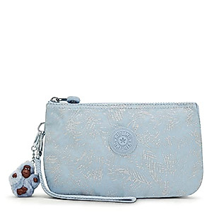 Kipling Women's Creativity Extra Large Wristlet, Versatile Cosmetics Kit, Lightweight Nylon Travel Organizer Wallet, Glistening Floral