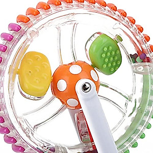 Infant Toy, Sturdy Baby Rattle Toy Improve Cognitive Ability Portable with Sturdy Sunction Cup for Babies(New Rotating Ferris Wheel)