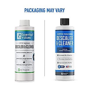 Universal Descaling Solution 2 Pack, (2 x 236ml / 4 Uses Total), Compatible with Breville, L'OR, Sage, Nespresso, Delonghi Single Use Coffee & Espresso Machines, Coffee Machine Descaler