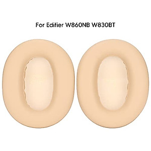 Replacement Ear Pads，Foam Protein Leather Noise Isolation Soft Wear Earpads Cushions for Edifier W860NB W830BT Bluetooth Headset (Brown)