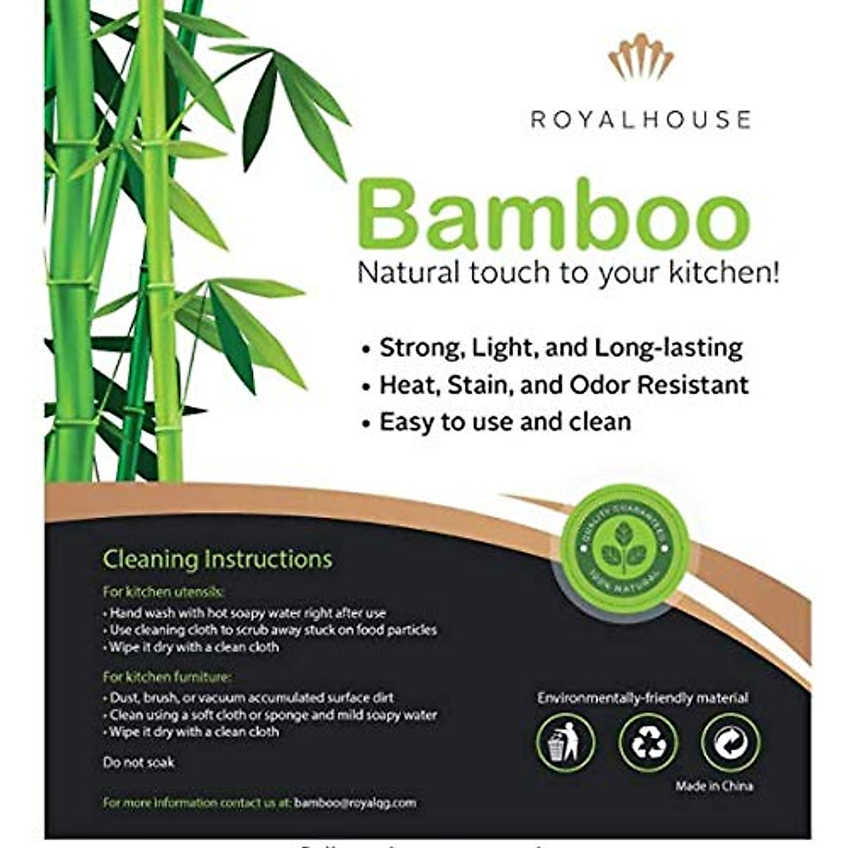 ROYALHOUSE Bamboo Knife Block Holder, In-Drawer Knife Drawer Organizer, Perfect for Home and Chefs, Premium Knife Holder, Gift for Any Occasion and Housewarming, Knives Not Included