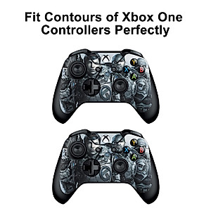 Skins Decals Compatible with Xbox One Console and Controller Durable Protective Vinyl Stickers Cover for Xbox One Set -Gray