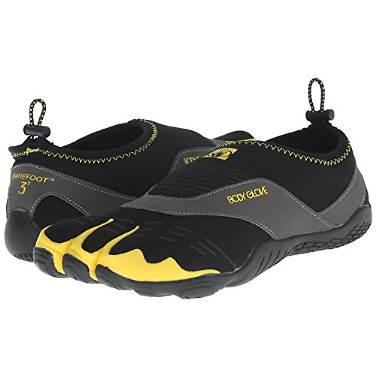 Body Glove Men's 3t Cinch-m Water Shoe, Black/Yellow, 9