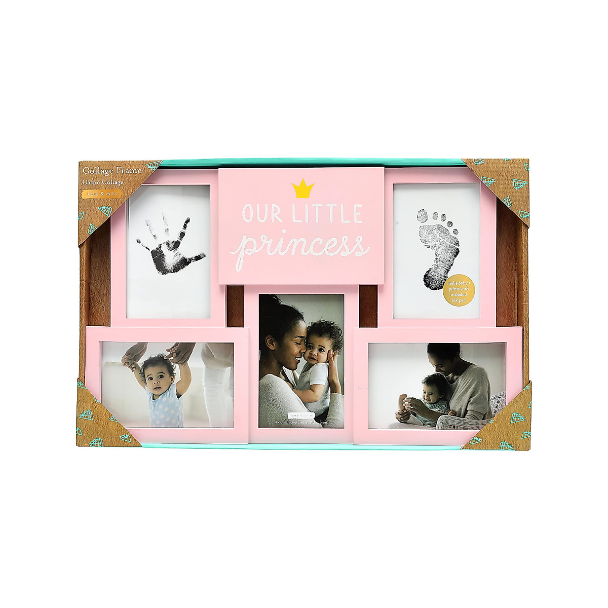 Kate & Milo Baby’s First Year Frame, Monthly Growth Baby Keepsake Frame, Gender-Neutral Baby Nursery Décor, Classic Wood Picture Frame