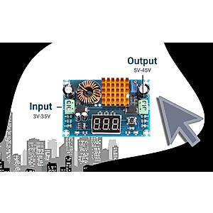 Ymiko Boost Converter Module XL6009 DC to DC 3.0-30 V to 5-35 V Output Voltage Adjustable Step-up Circuit Board Apply to Laptops Voltage Regulator for Solar Panels