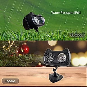 Christmas Halloween Holiday Projector Lights 2-in-1 26 HD Effects (3D Ocean Wave & 96 Patterns) Waterproof with RF Remote Control Timer for Indoor Holiday Party Home Garden Decorations (16 Slides Pro)