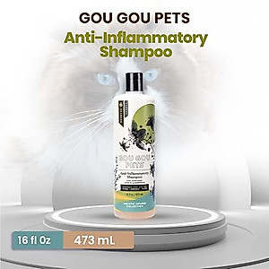 Gou Gou Pets Holistic Natural Derived Joint Inflammation Pet Shampoo: Veterinarian Recommended - Soothing Joint Pain and Soreness for Dogs, Cats and Horses - Made in USA - 16 oz