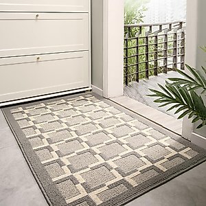 HISKFUN Door Mat, Indoor Outdoor Door Mats, Non-Slip, Dirt Resist, Low-Profile Entrance Mat for Home, Garden, Garage(Morocco, 32" x 40")