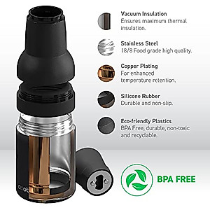 Asobu Frosty Beer Holder 2 Go Vacuum Insulated Double Walled Stainless Steel Beer Can and Bottle Cooler with Beer Opener Eco Friendly and Bpa Free(Midnight Marble)