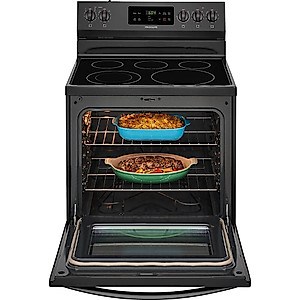 Frigidaire FFEF3054TB 30 Inch Electric Freestanding Range with 5 Elements, Smoothtop Cooktop, 5.3 cu. ft. Primary Oven Capacity, in Black