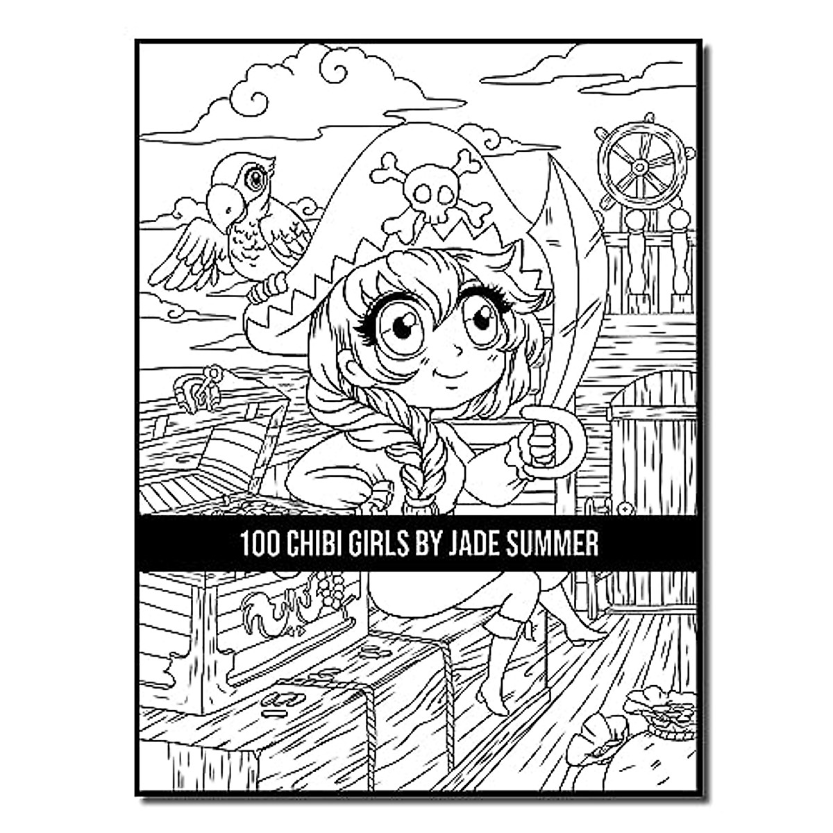 100 Chibi Girls: An Adult Coloring Book Collection with Cute Girls, Fantasy, Horror, Christmas, and More!