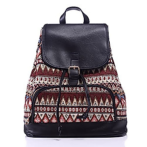 Eshow Women Backpack Ladies Rucksack Chest Bag Canvas Shoulder Bags Anti-Theft Crossbody Bag for Women Girl’s Multifunctional Oxford Fashion Daypack Handbag
