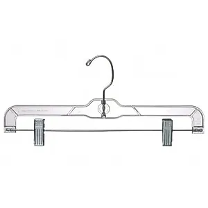 Only Hangers Clear 14" Pant/Skirt Hangers (Box of 50)